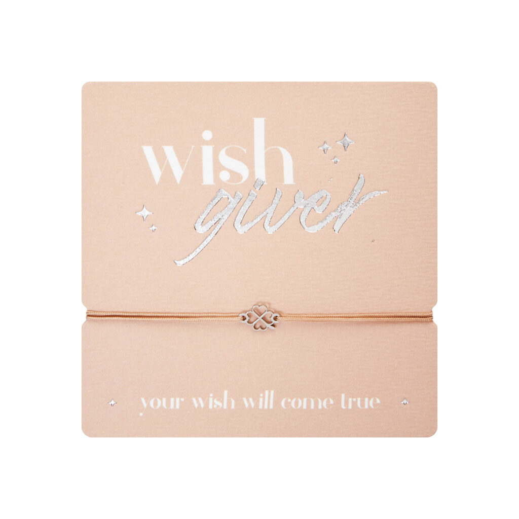 Armband "wish giver" - Edelstahl - Kleeblatt - Samary